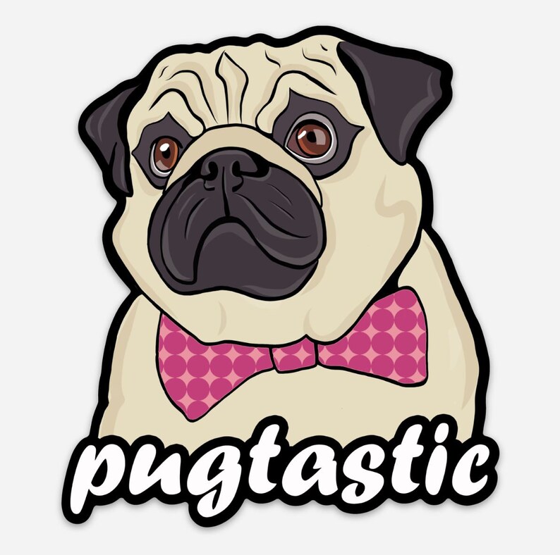Pug Decal / Pug Stickers / Pug Gifts / Pug Laptop Sticker / - Etsy