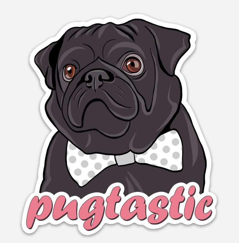 Pug Decal / Pug Stickers / Pug Gifts / Pug Laptop Sticker / - Etsy