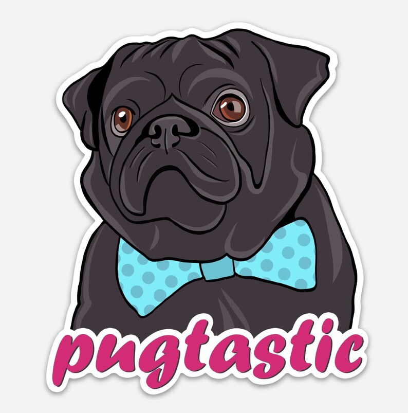 Pug Decal / Pug Stickers / Pug Gifts / Pug Laptop Sticker / - Etsy