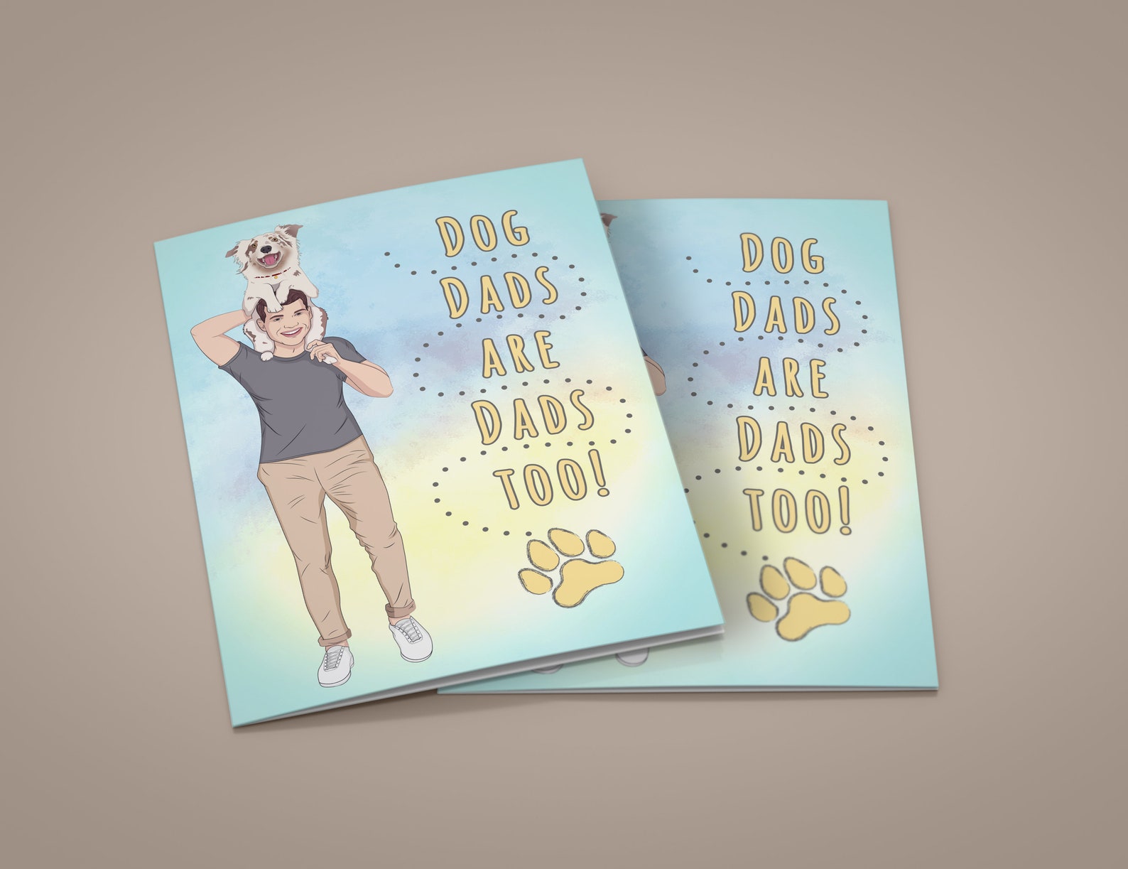 Father's Day Dog Card Dog Dad Card Fathers Day Card | Etsy