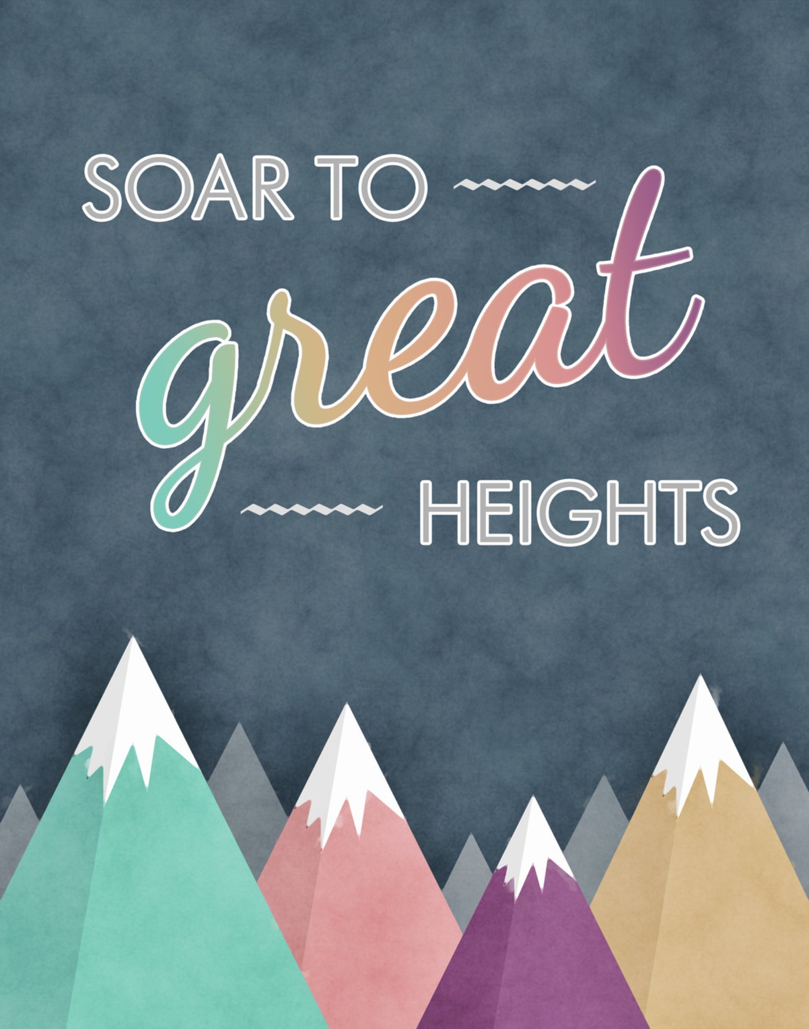 Instant Download - Soar to Great Heights - Printable Inspirational ...