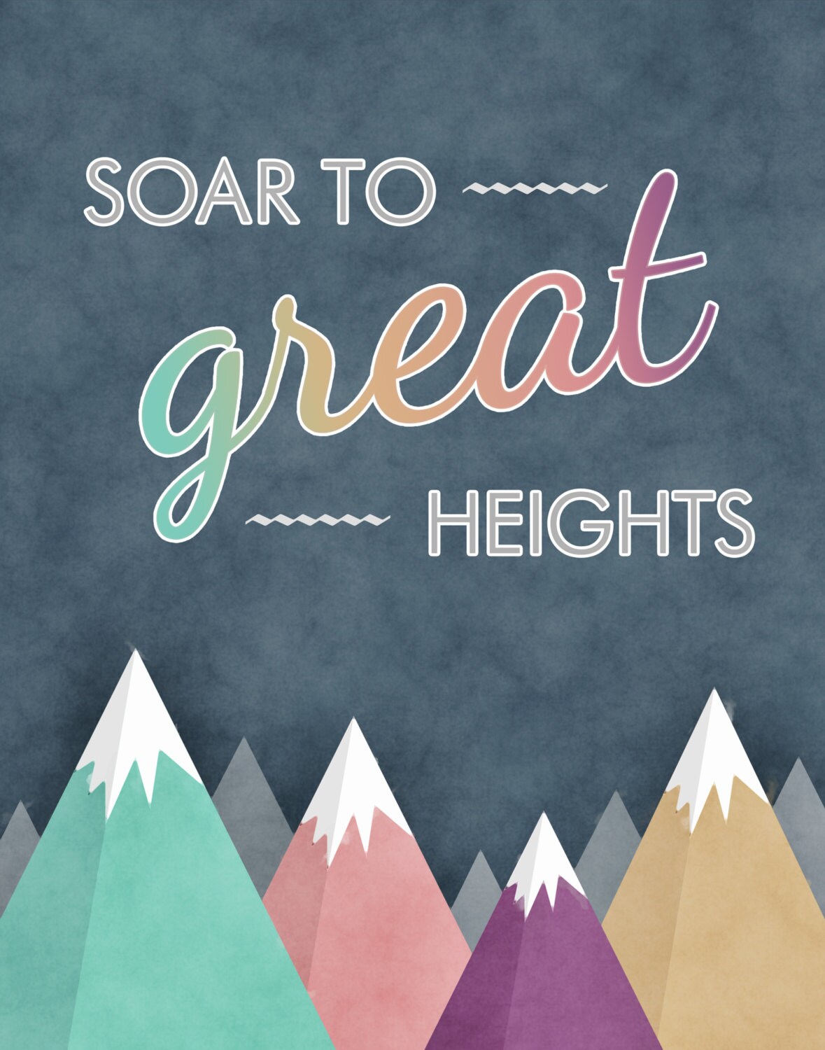 Instant Download - Soar to Great Heights - Printable Inspirational ...