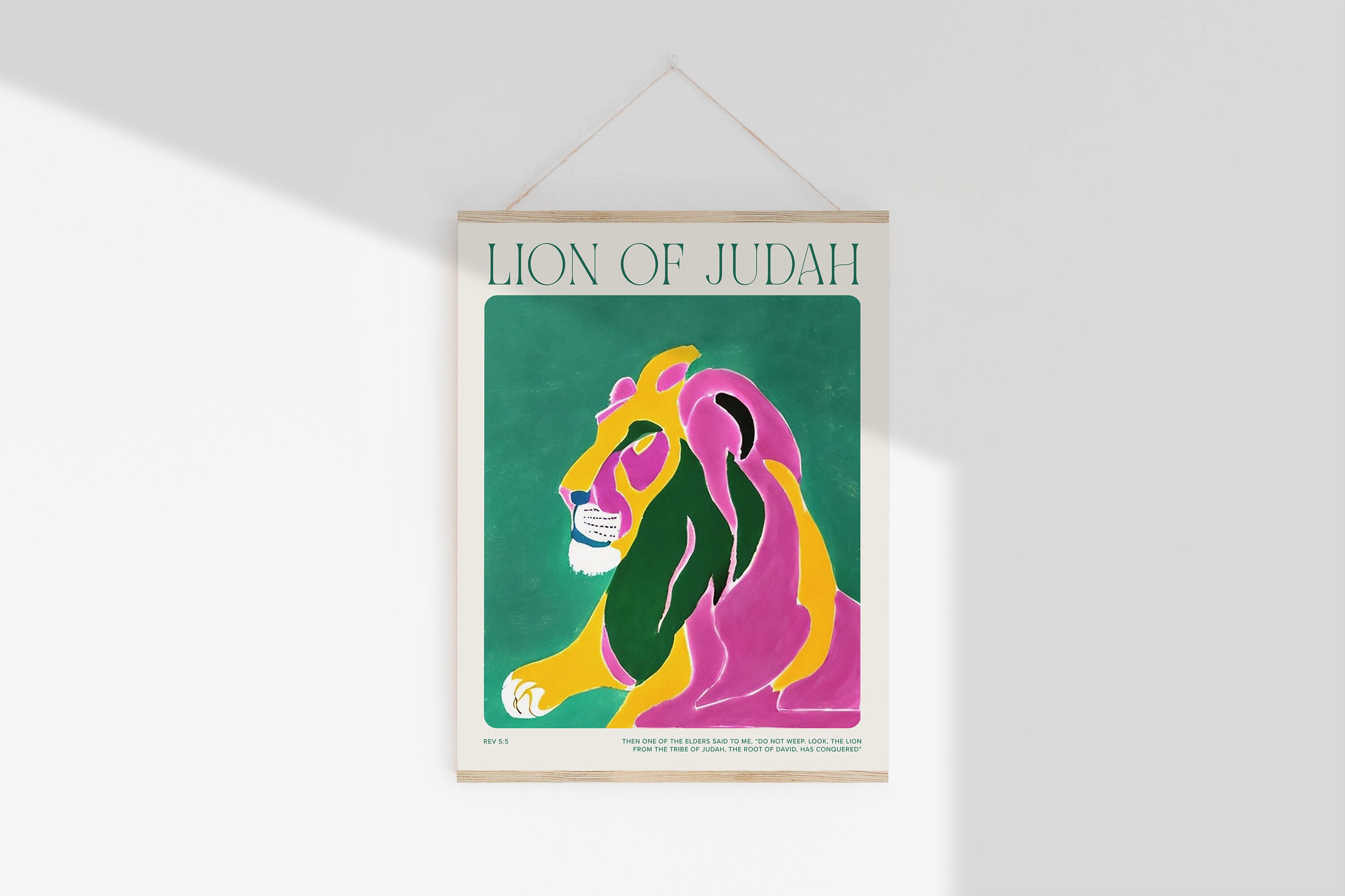 Christian Pdf DIGITAL ART PRINT / Lion of Judah, Revelation 5:5 ...