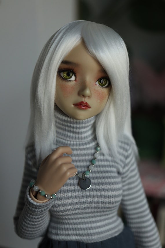 Harucasting Maji Wig 16cm Slim Msd White No Bangs Handmade - Etsy