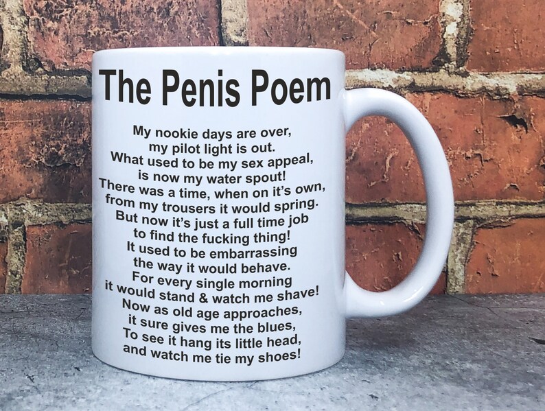 Adult Rude the PENIS Poem Sweary Funny Joke Coffee - Etsy