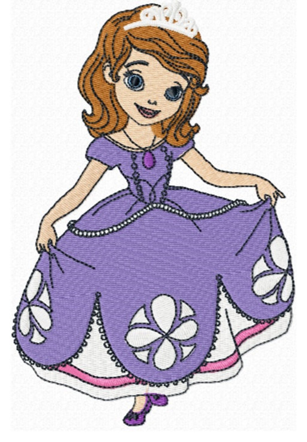 Princess Sofia the First Digital Embroidery Design File for Brother, Janome, Bernina, Tajima ...