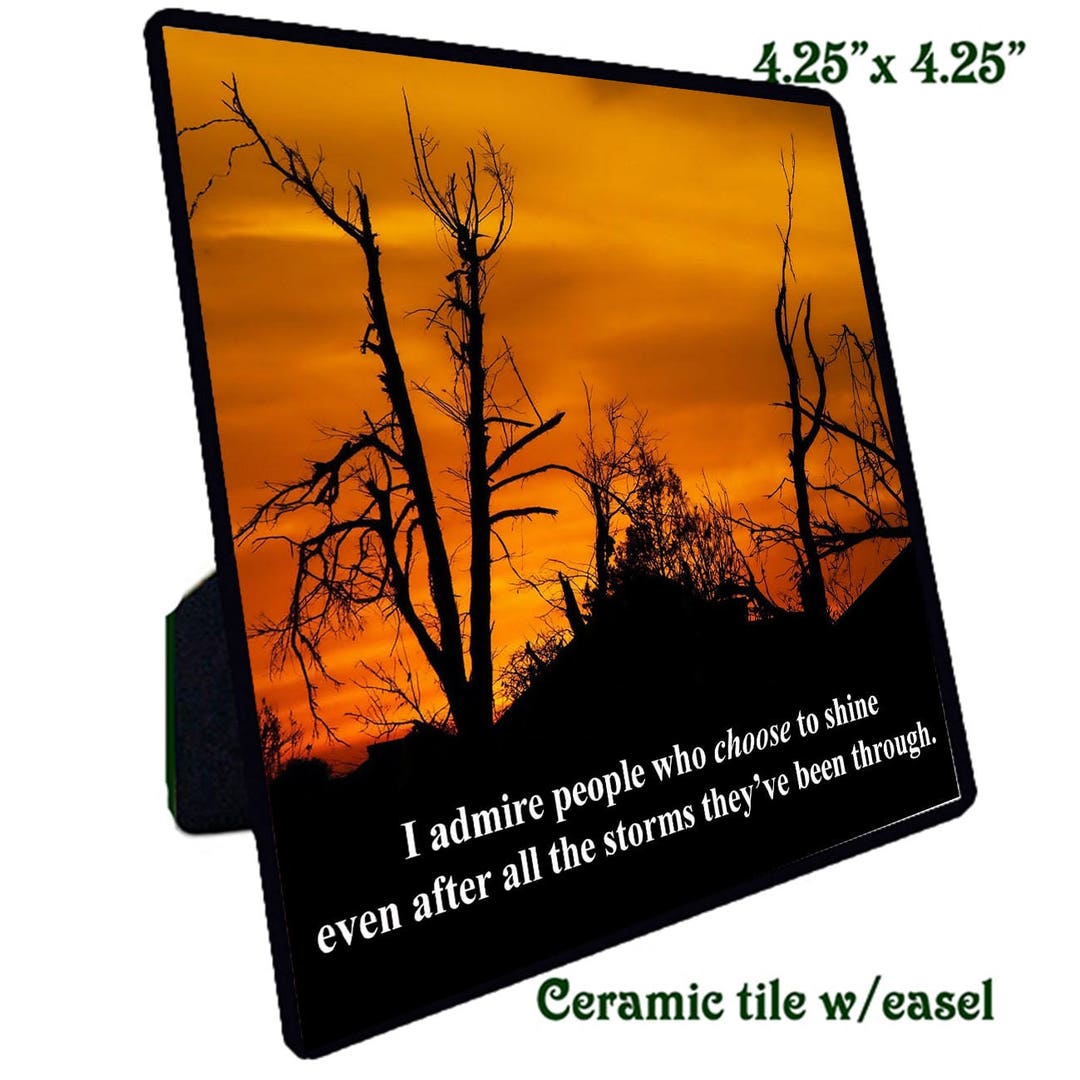 Ceramic Photo/quote Tiles Desktop Decoration Tiles Tabletop Decor Tiles ...