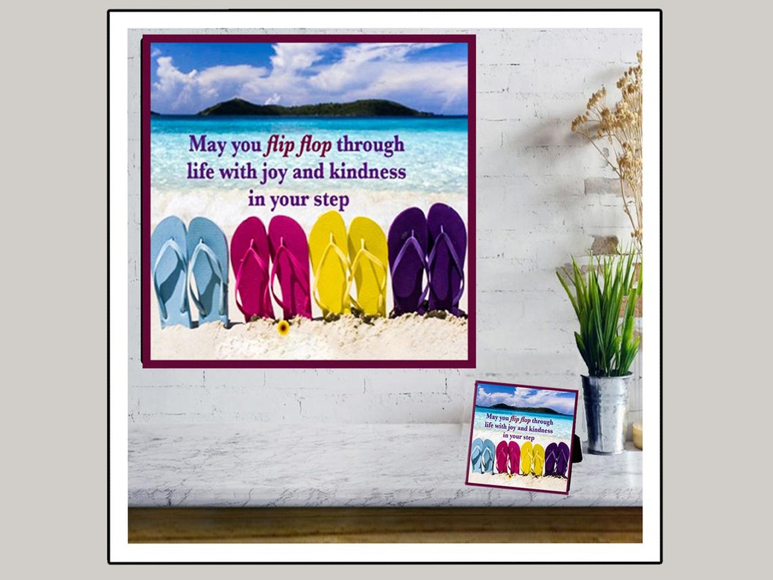 Ceramic Photo/quote Tiles Desktop Decoration Tiles | Etsy