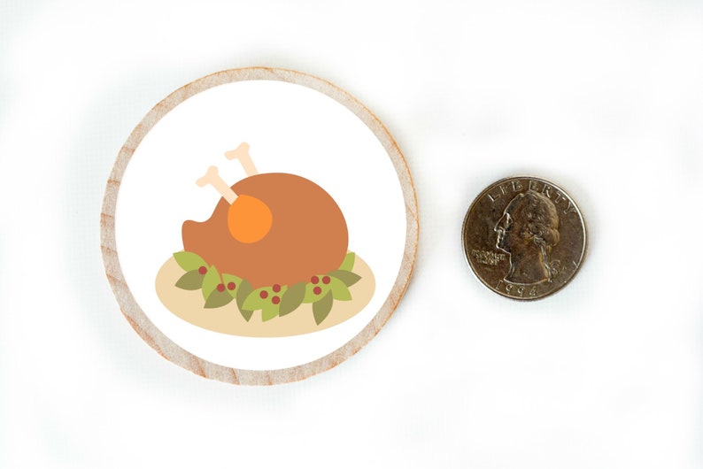 Thanksgiving Magnet Set / Set of 10 / 2 3/8 x 1/4 Inches / | Etsy