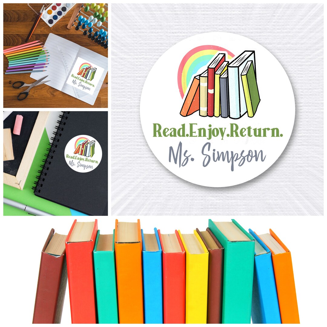 Personalized Teacher Book Stickers/ Labels/ This Book Belongs to ...