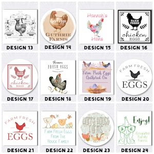 Personalized Chicken Egg Stickers/ Carton Labels/ Farm Egg - Etsy