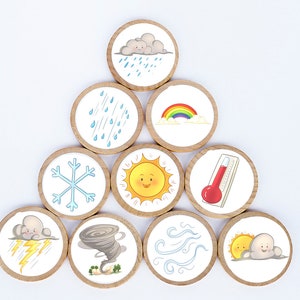 Weather Magnets/ Set of 10 / Classroom Magnets/ Teacher Magnets/ Family ...