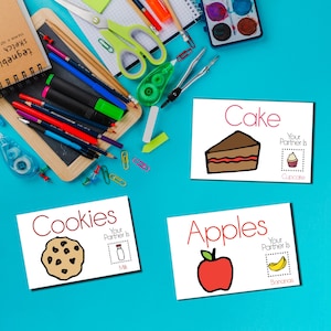 Food Pairing Cards: Classroom Partner Activity (printable PDF) - Etsy