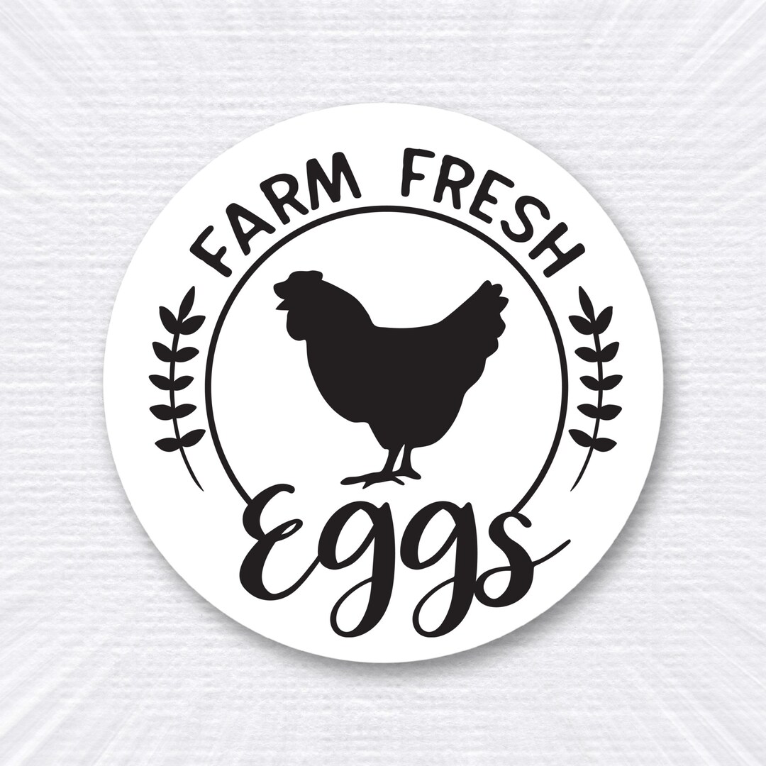 Personalized Chicken Egg Stickers/ Carton Labels/ Farm Egg Labels ...