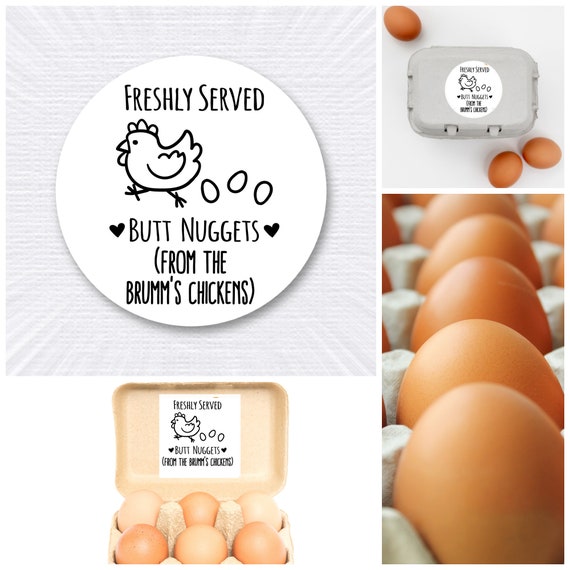 Personalized Chicken Egg Stickers/ Carton Labels/ Farm Egg | Etsy