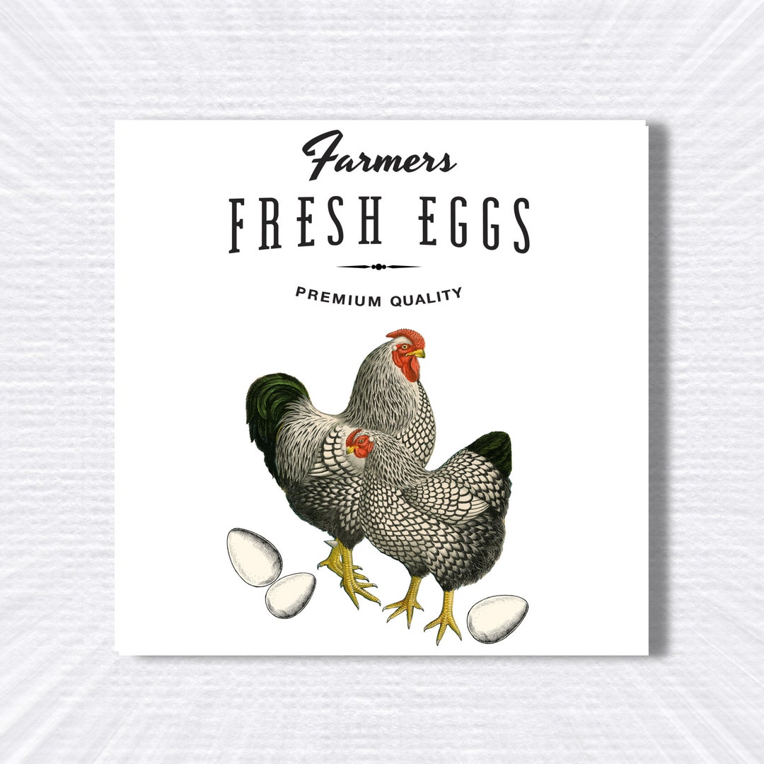 Personalized Chicken Egg Stickers/ Carton Labels/ Farm Egg Labels ...