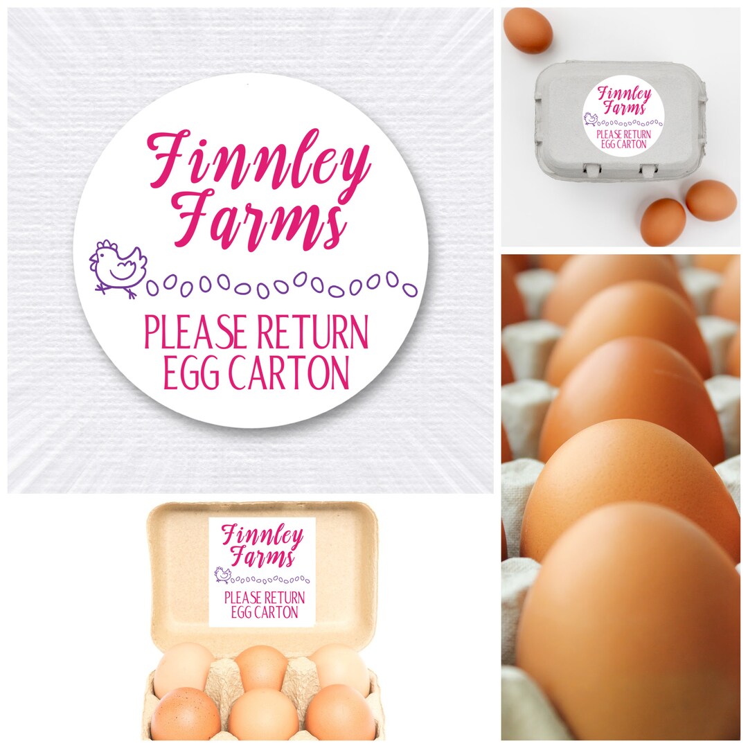 Personalized Chicken Egg Stickers/ Carton Labels/ Farm Egg - Etsy