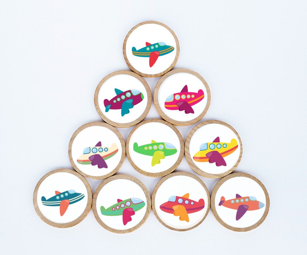 Airplane Magnet Set / Set of 10 / 2 3/8 X 1/4 Inches / Refrigerator ...