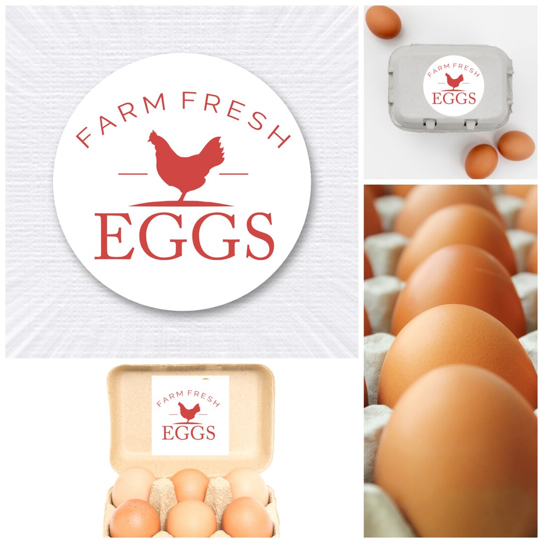 Personalized Chicken Egg Stickers/ Carton Labels/ Farm Egg Labels ...