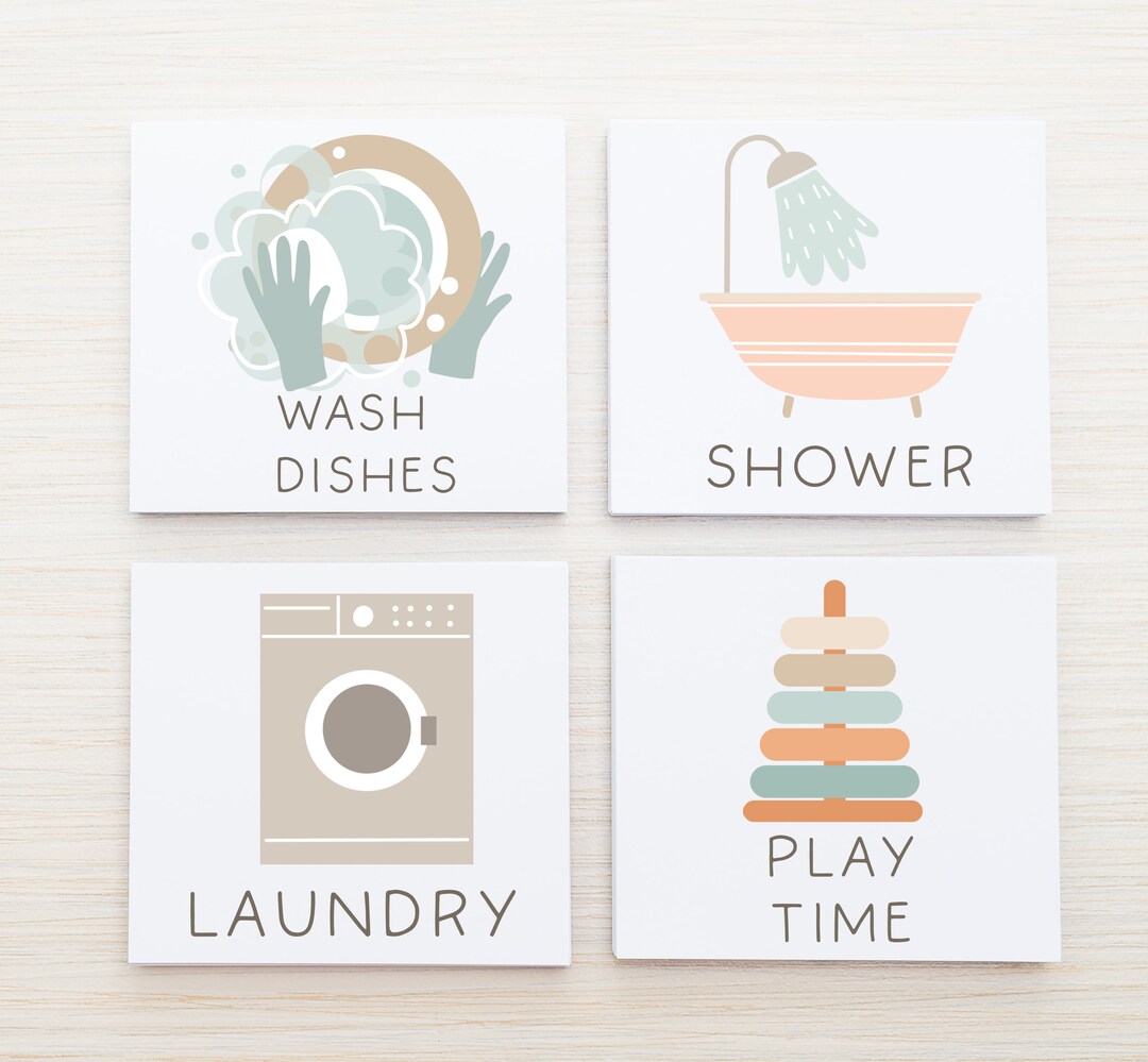 Customizable Chore Card Printables/ Chore Cards/ Routine Cards ...