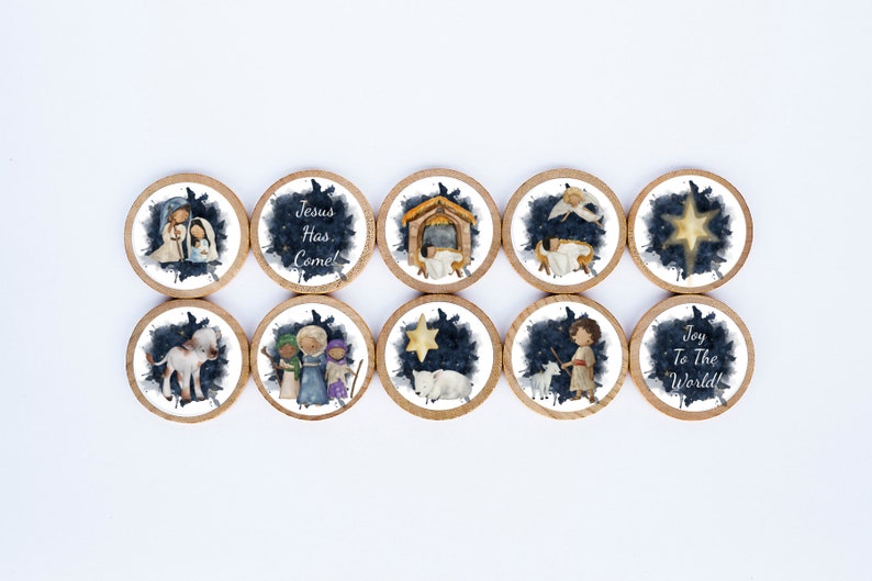 Christmas Nativity Magnet Set / Set of 10 / 2 3/8 X 1/4 Inches - Etsy