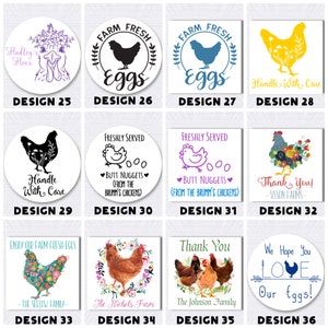 Personalized Chicken Egg Stickers/ Carton Labels/ Farm Egg - Etsy