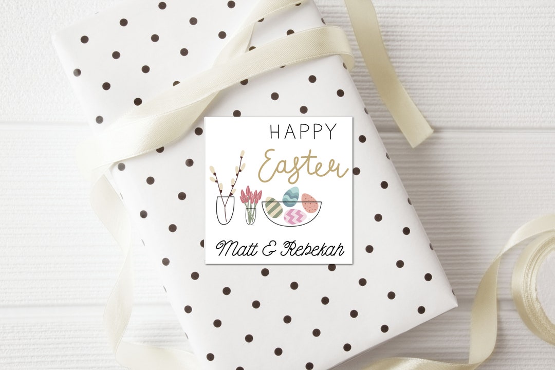 Personalized Easter Stickers or Labels / Easter Bunny Stickers/ Easter ...