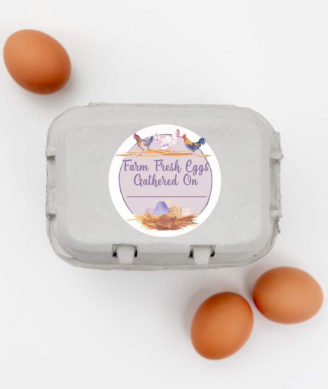 Personalized Chicken Egg Stickers/ Carton Labels/ Farm Egg Labels ...
