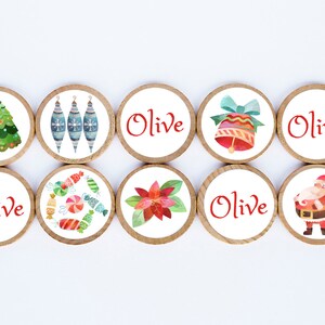 Personalized Christmas Wood Matching Game / Personalized Gifts / Memory ...