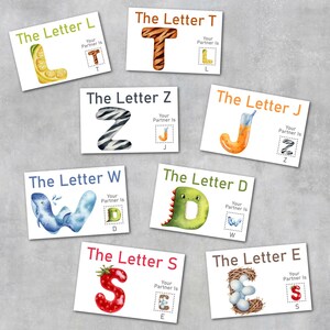 Alphabet Classroom Partner Cards: 13 Pairs (printable PDF) - Etsy