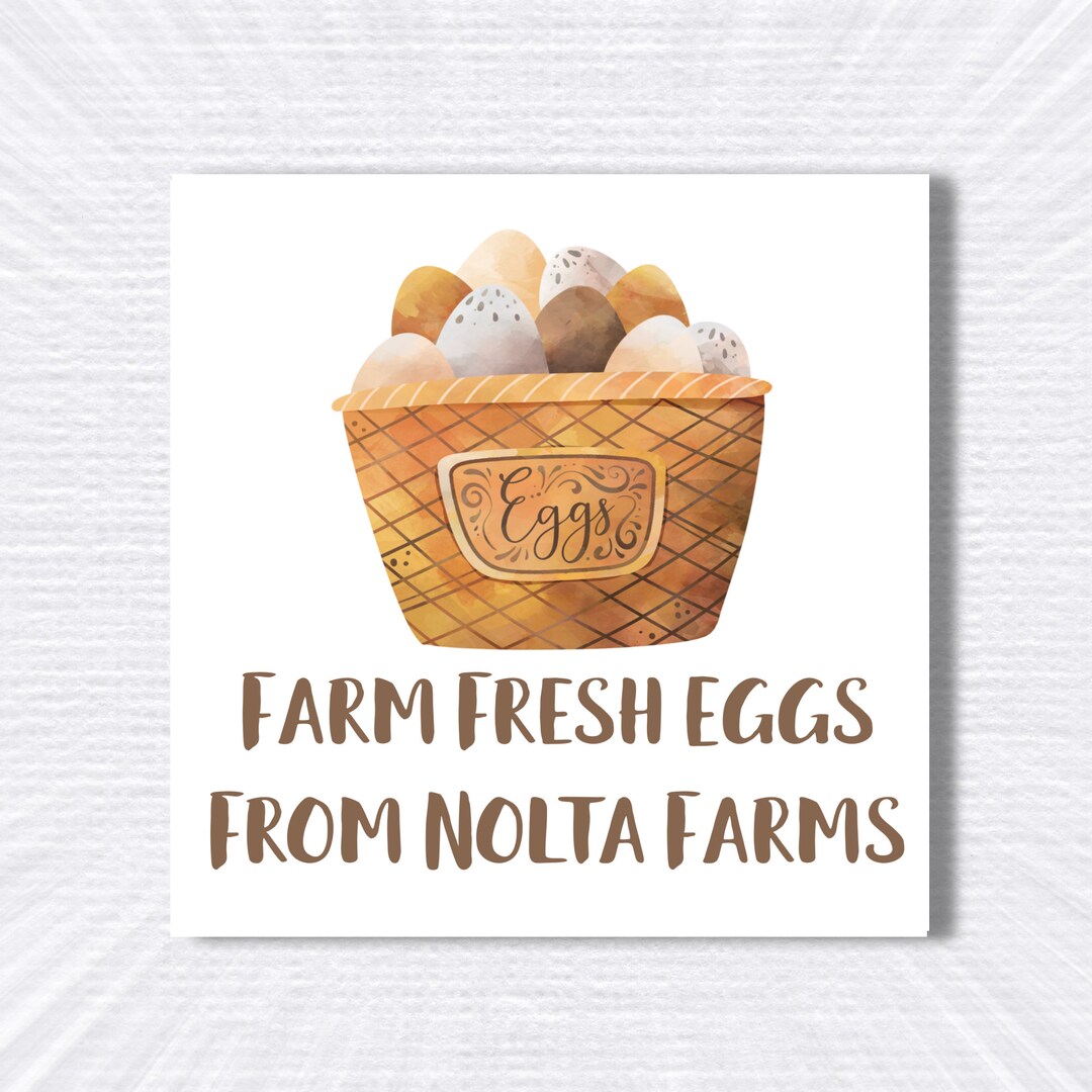 Personalized Chicken Egg Stickers/ Carton Labels/ Farm Egg Labels ...