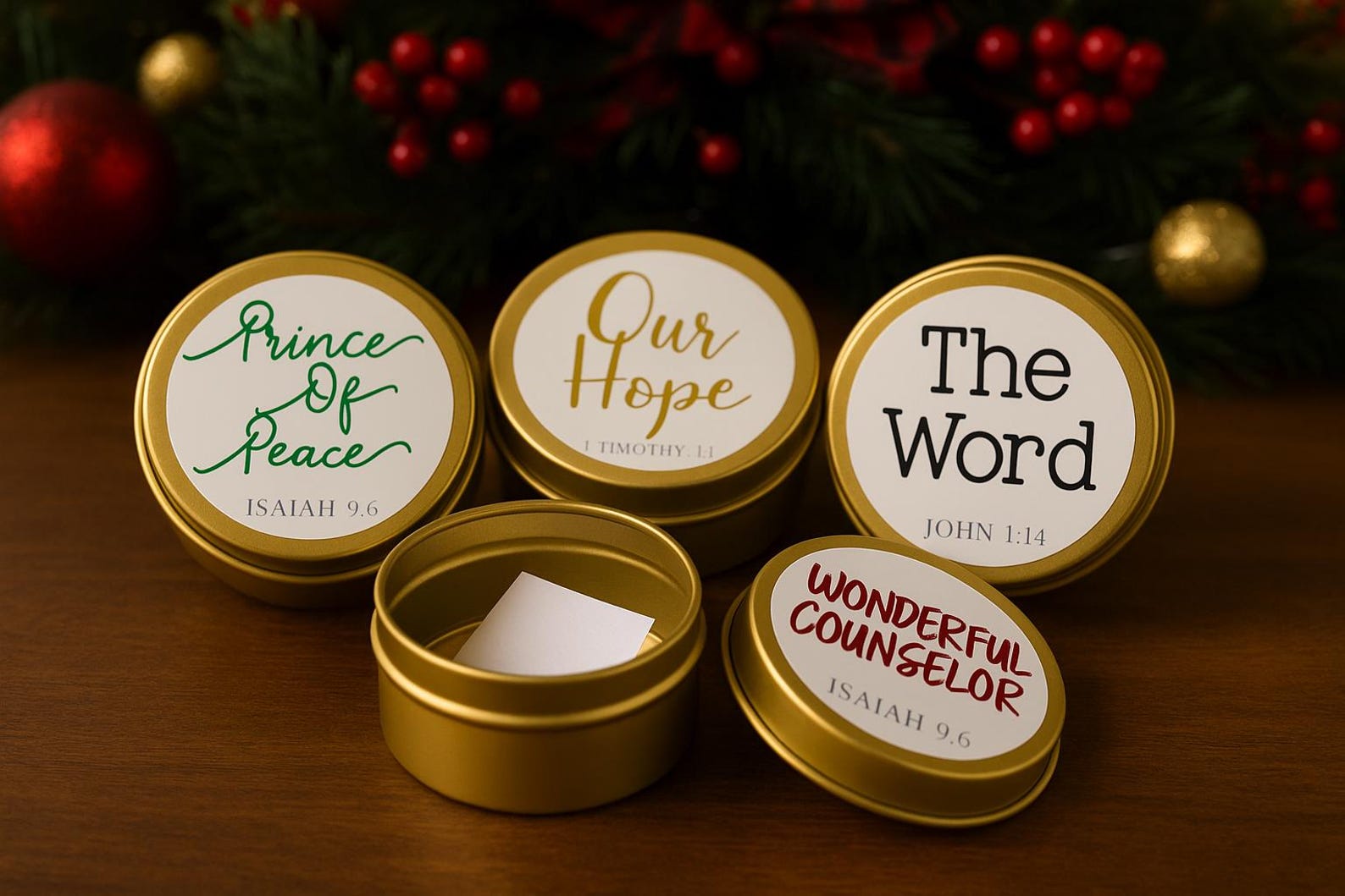 Names of Christ Advent Calendar: Magnetic Christmas Countdown Tins - Etsy