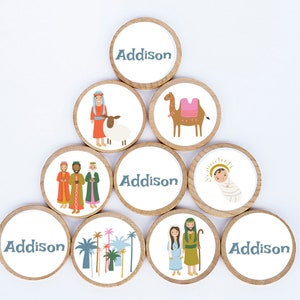 Personalized Nativity Christmas Wood Matching Game / Personalized Gift ...