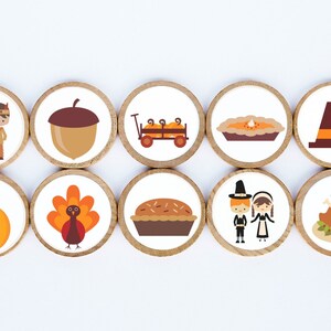 Thanksgiving Magnet Set / Set of 10 / 2 3/8 X 1/4 Inches / Refrigerator ...