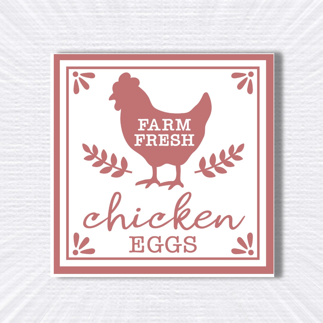 Personalized Chicken Egg Stickers/ Carton Labels/ Farm Egg Labels ...