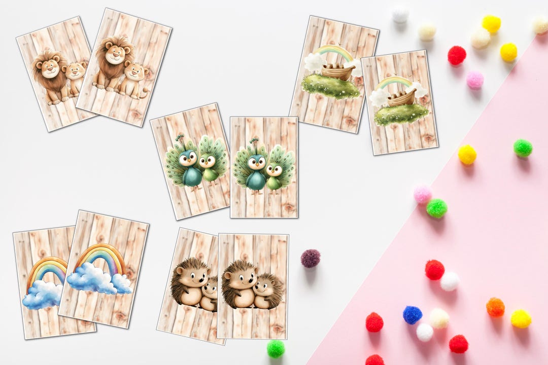 Noah's Ark Printable Matching Games/bible Games/sunday School Games ...