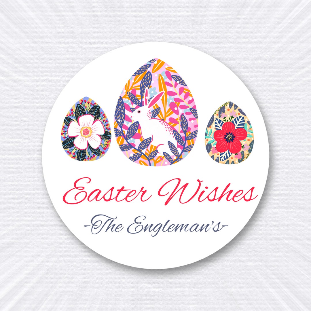 Personalized Easter Stickers or Labels / Easter Bunny Stickers/ Easter ...