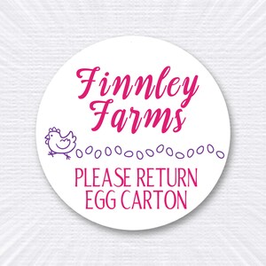 Personalized Chicken Egg Stickers/ Carton Labels/ Farm Egg - Etsy