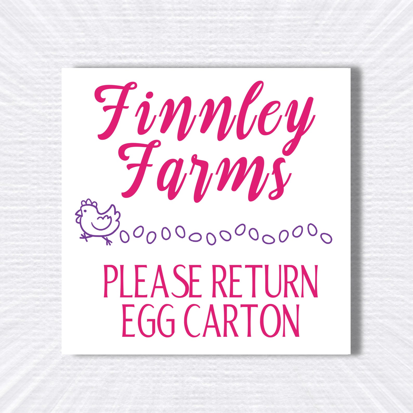 Personalized Chicken Egg Stickers/ Carton Labels/ Farm Egg - Etsy