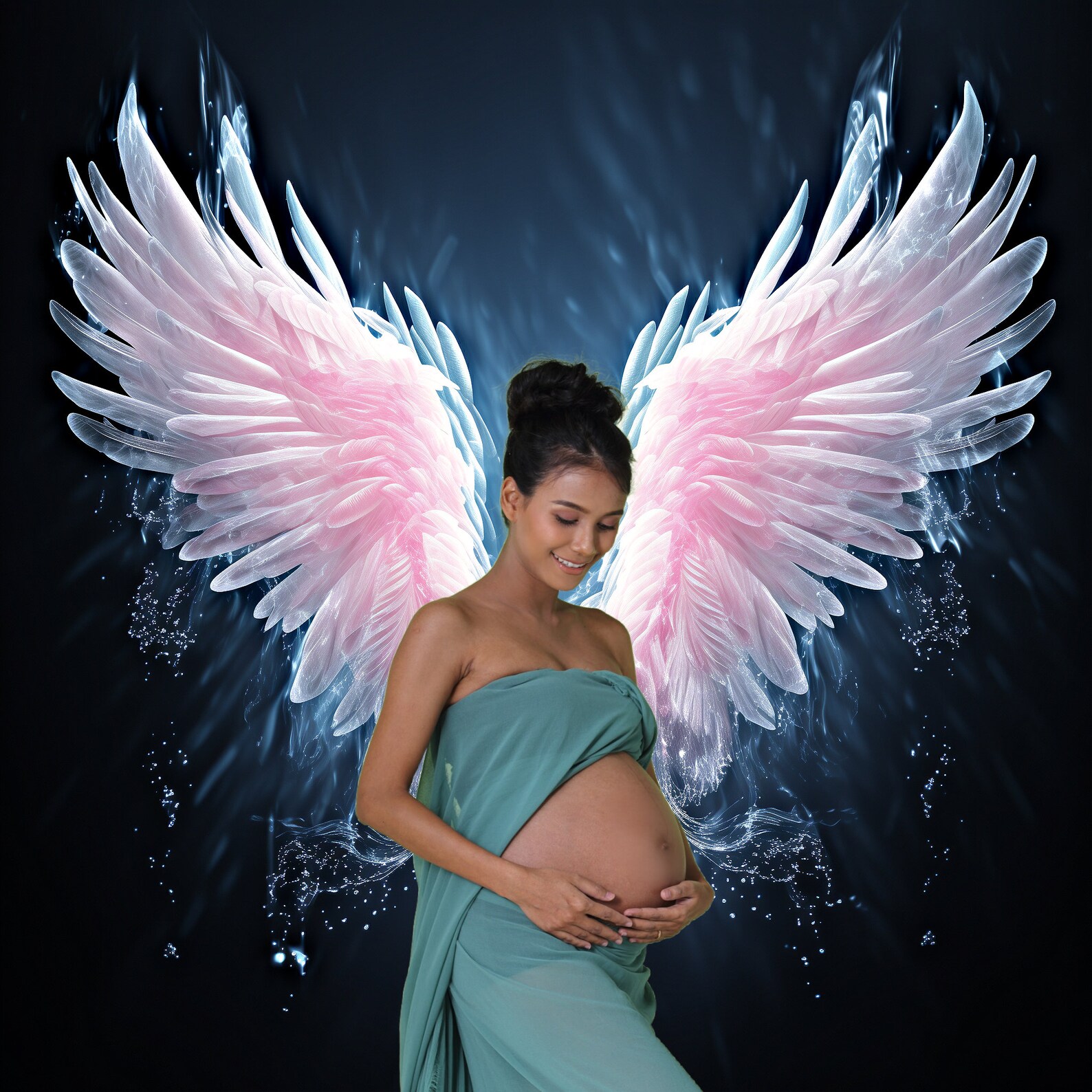 Angel Wings Backdrop for Maternity Photograph. Gorgeous & Feminine. 5 ...