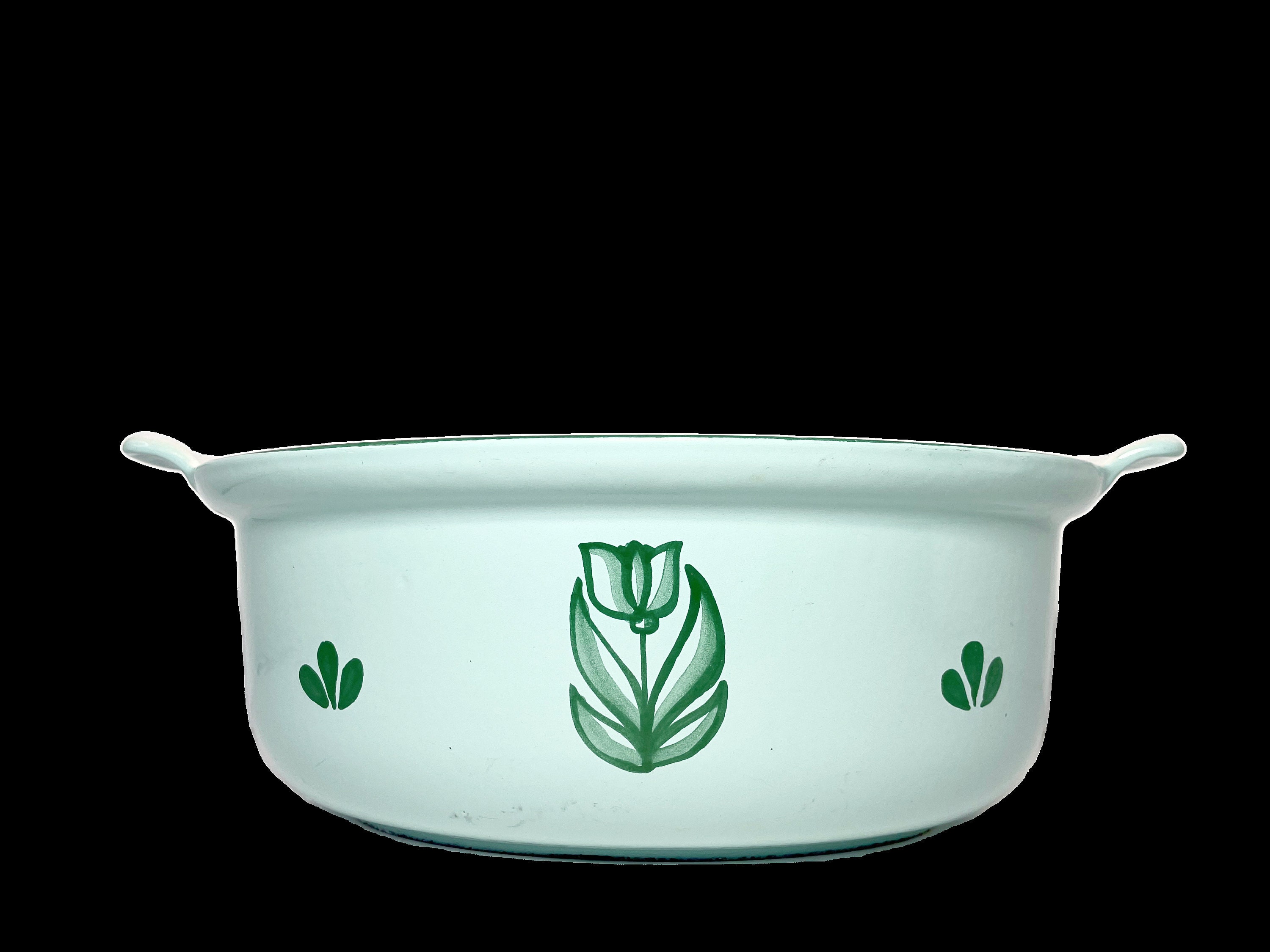 Vintage Dutch Oven & 3 Au Gratin Baking Dishes. Mint Green, Fluted ...