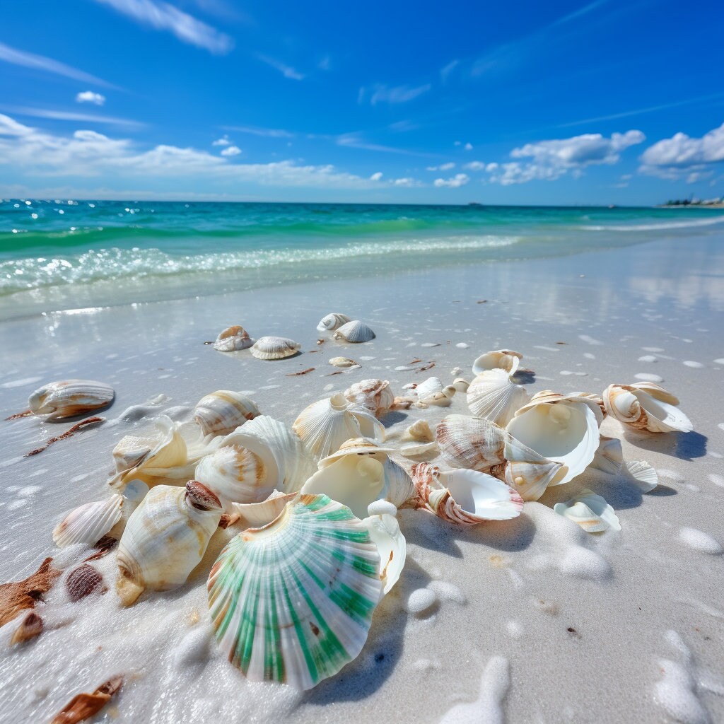 Old Florida Sea Oats, Sea Shells & Dunes Digital Download - Etsy