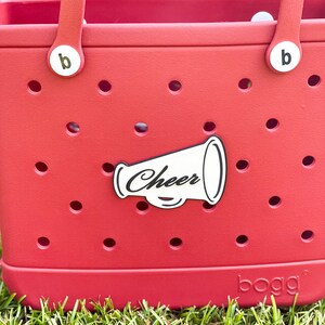 Cheer Megaphone Cheerleading Bag Charm, Water Resistant Bogg Bag ...