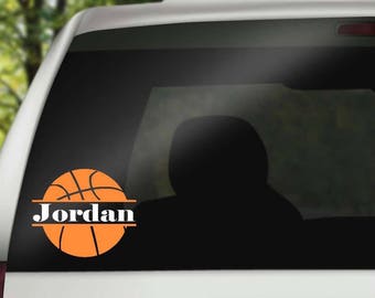 Basketball Car Decal | Etsy