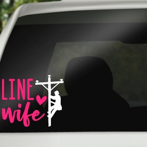 Line Wife Decal/lineman's Wife Decal - Etsy