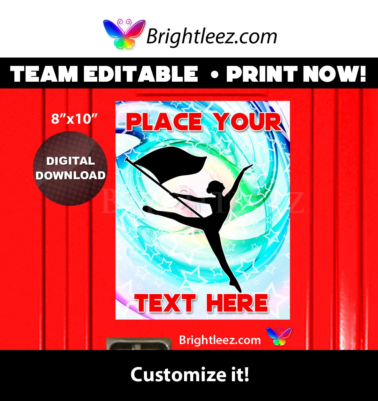 Flag Corp and Color Guard Poster Locker Sign and Hotel Door - Etsy