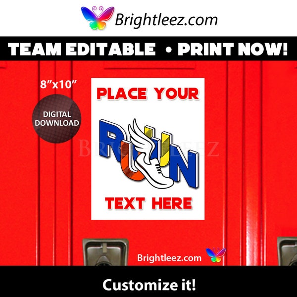 Cross Country Locker Signs - Etsy