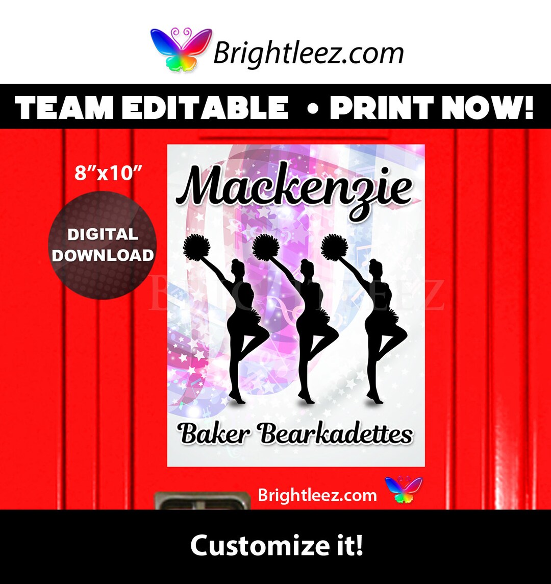 Personalized Dance Team Locker, Hotel Door Sign and Wall Art With ...