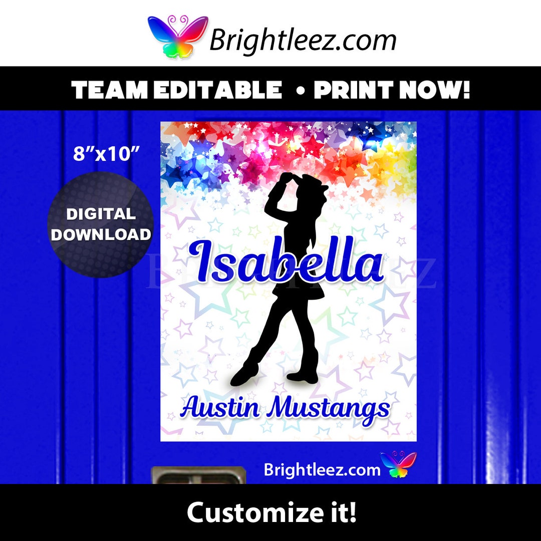 Personalized Drill Team Poster, Locker Sign and Hotel Door Sign With ...