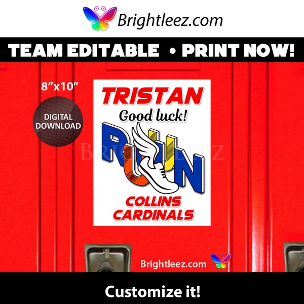 Cross Country Locker Signs - Etsy